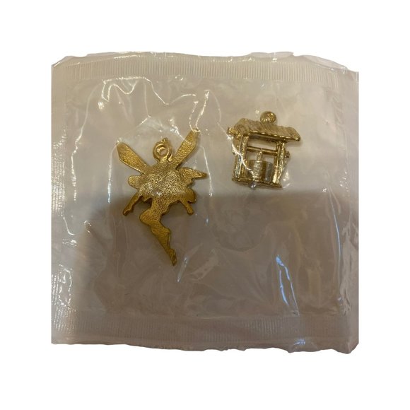 Unknown | Office | Vintage 2 Pc Gold Metal Charms Pixie And Wishing ...